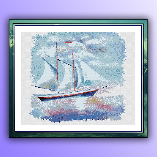 Ship Cross Stitch Pattern - Etsy
