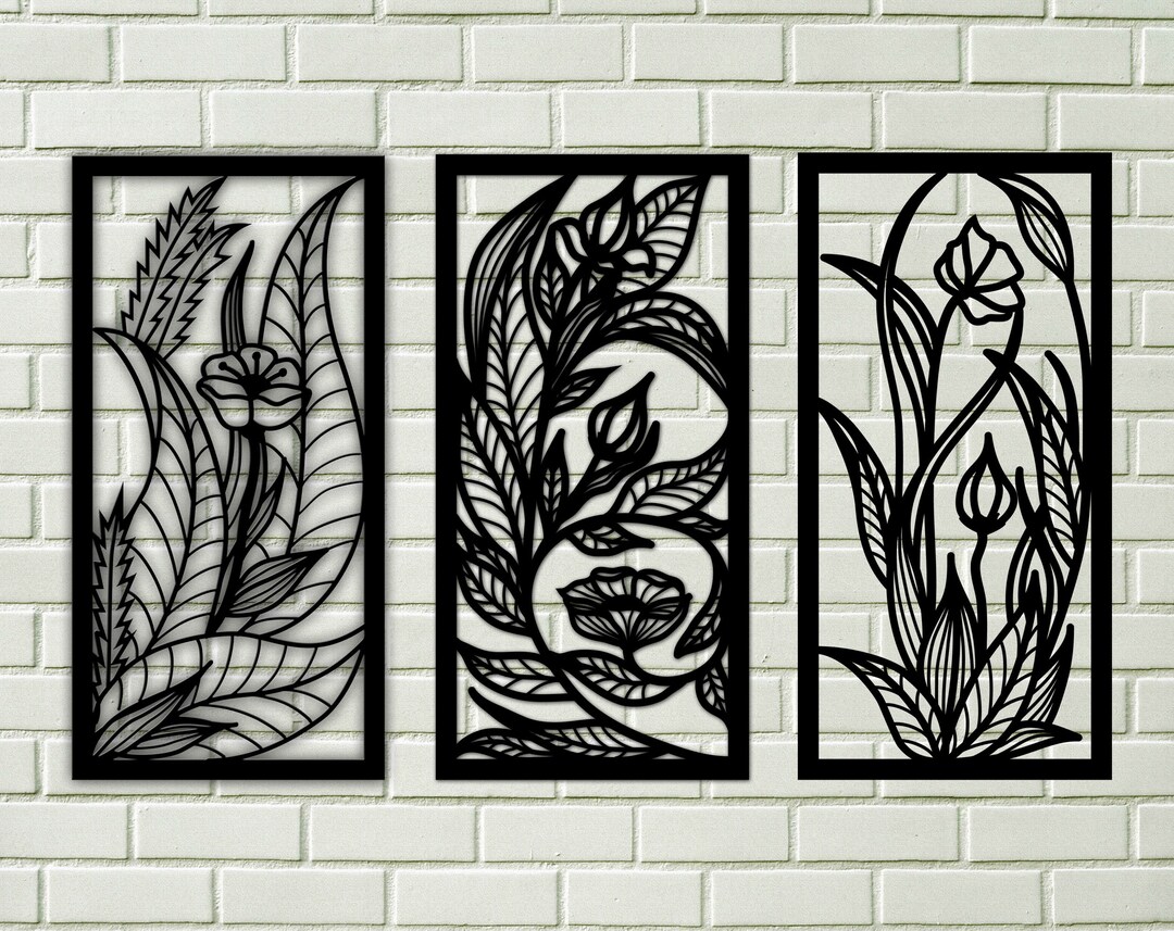 Wooden Wall Art Panels Decorative Wooden Wall Panel Set of 3 - Etsy