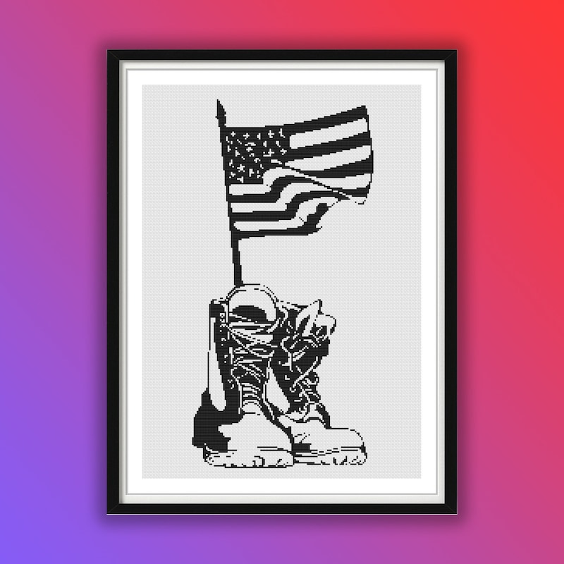 Army Cross Stitch - Etsy