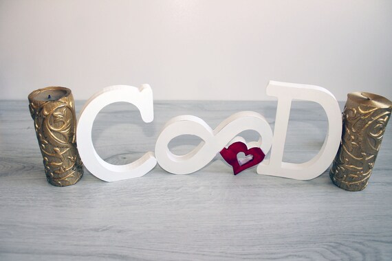 Home & Living Wall Décor Painted Wooden Big Letters Home Decoration ...