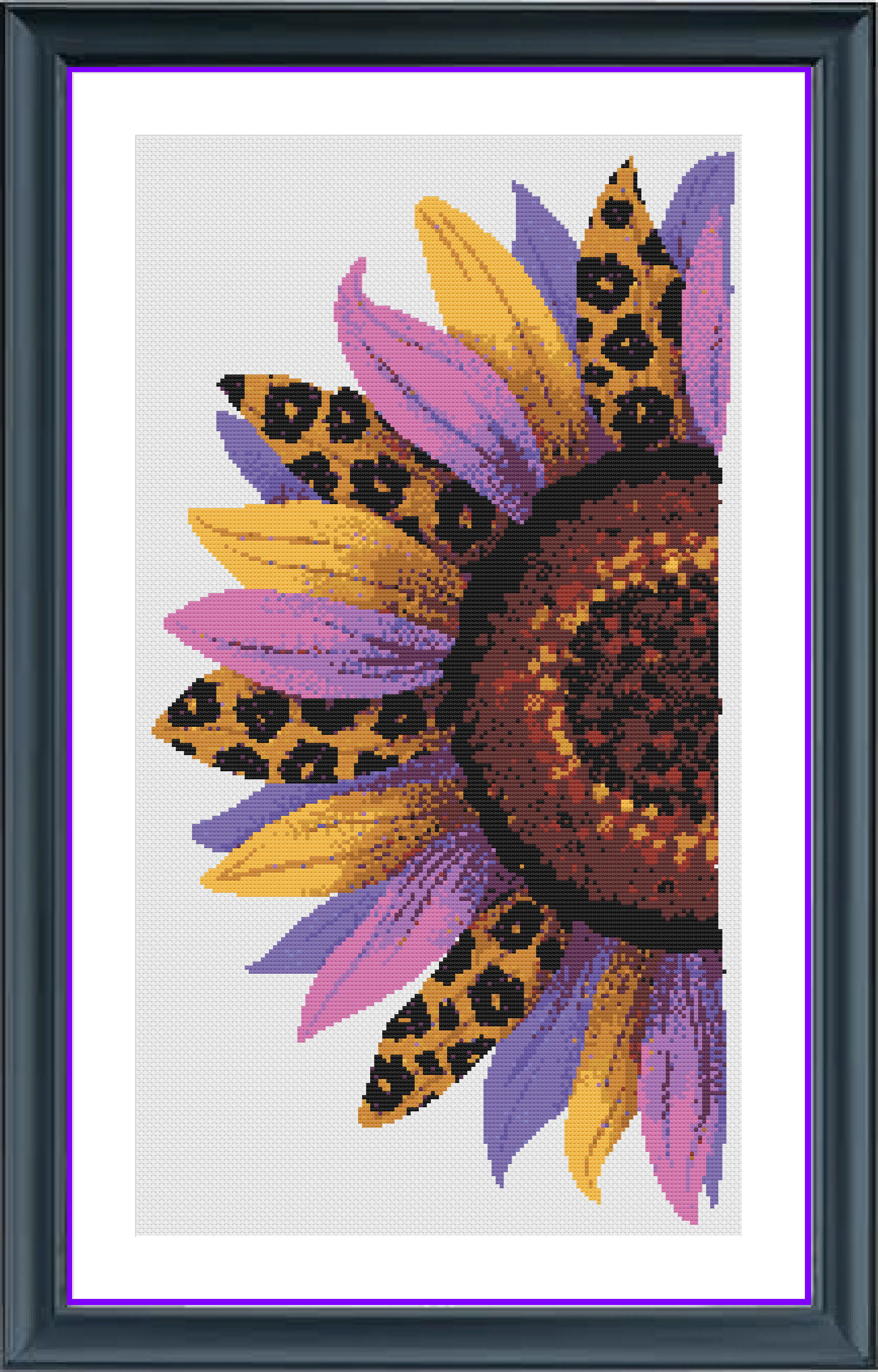 Western Sunflower Counted Cross Stitch PDF Pattern Halloween - Etsy