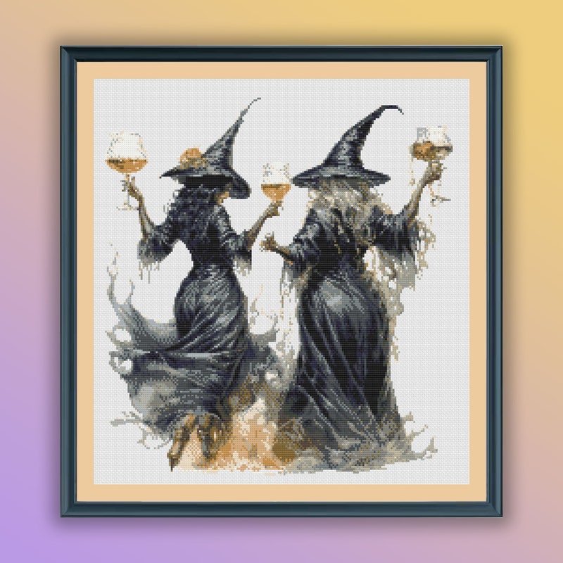 Witch Embroidery Pattern - Etsy