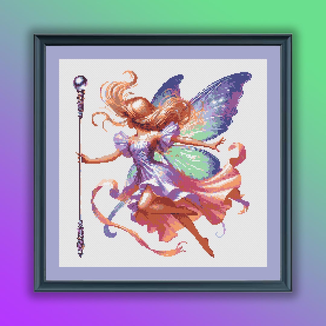 Watercolor Baton Twirling Fairy Cross Stitch Pattern: Modern PDF Chart ...