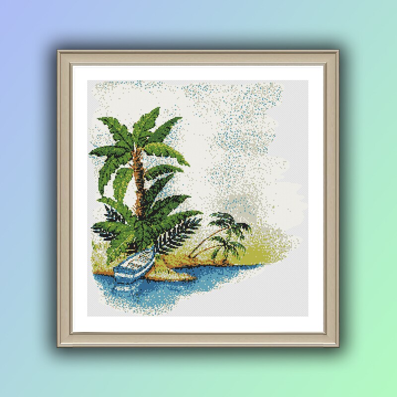 Palm Cross Stitch - Etsy