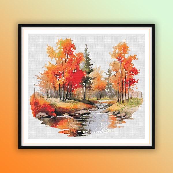 Fall Cross Stitch Pattern - Etsy