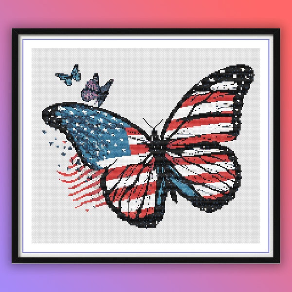 Patriotic Cross Stitch - Etsy