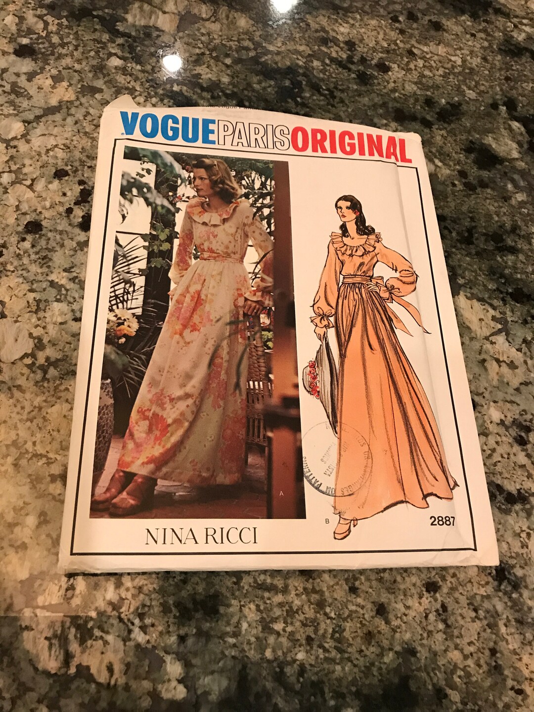 Vintage Vogue Paris Original Nina Ricci Pattern 2887; New and Uncut ...