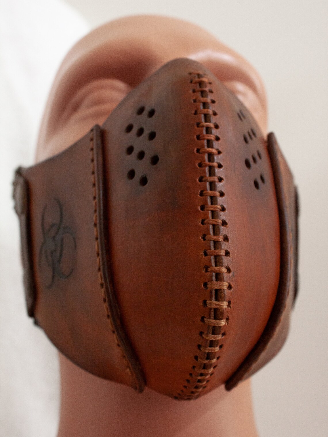 Leather biker mask 4 mm Leather Face Mask Motorcycle | Etsy