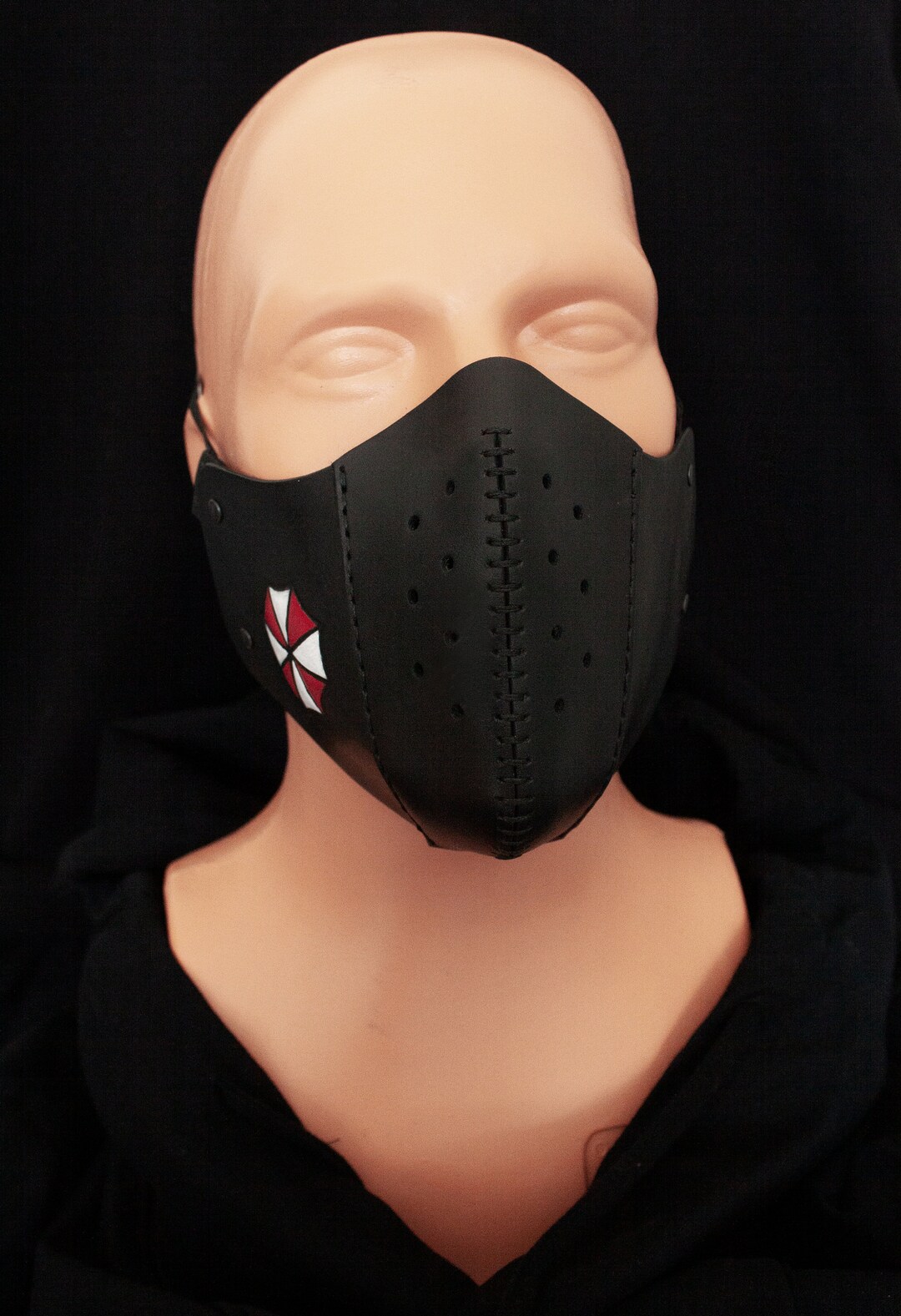 Leather Mask With Carved Logo - Etsy