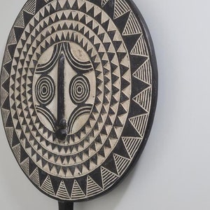 African Sun Mask Black and White Traditional African Craft - Etsy