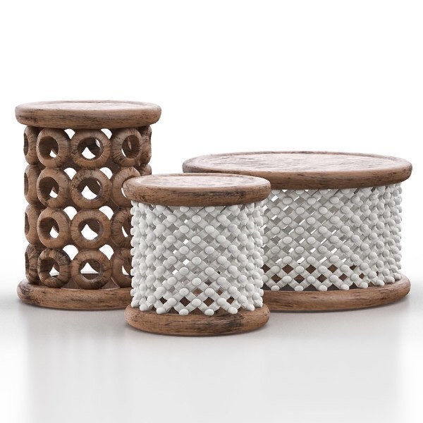 African Side Stool Bamileke Stool Coffee Table Side - Etsy
