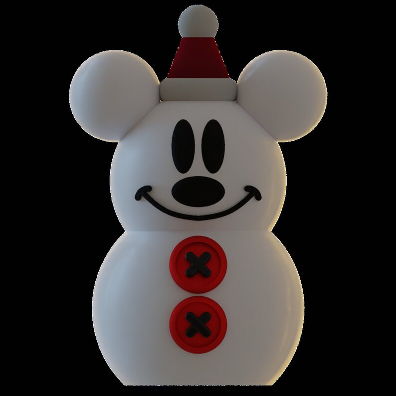 Mickey Snowman 3d Model - Etsy