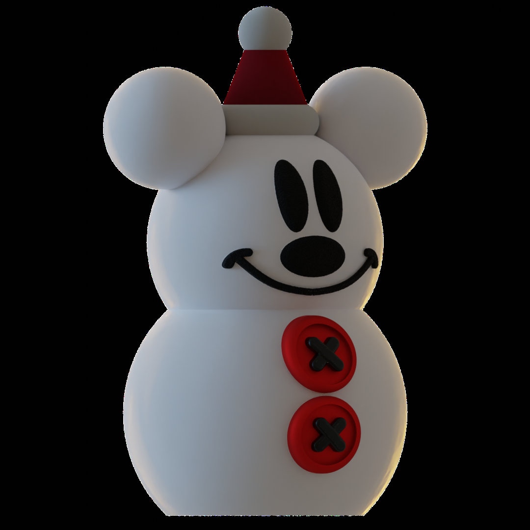 Mickey Snowman 3d Model - Etsy