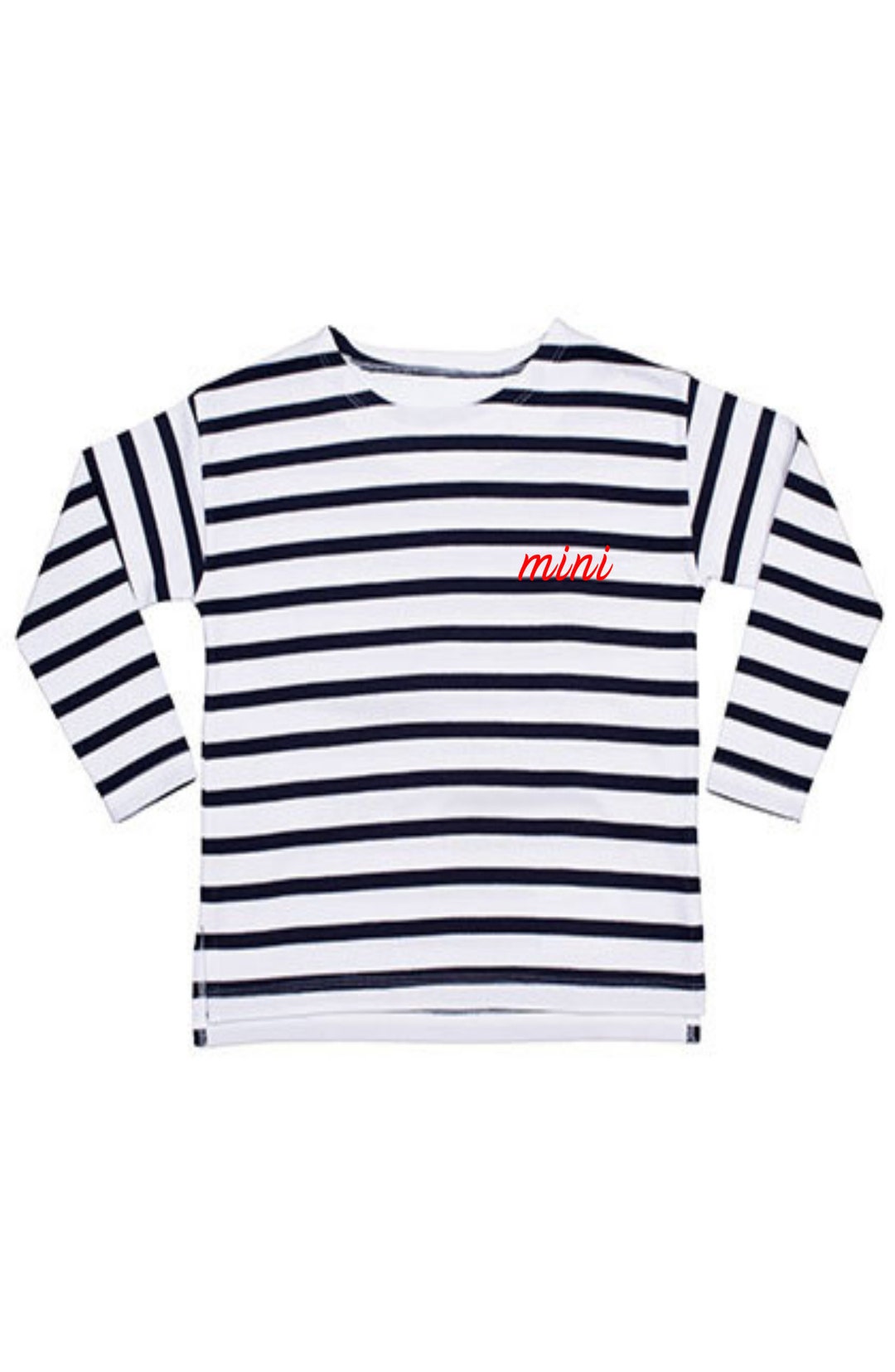 Kids Shirt Mini Striped, Unisex Breton Longsleeve Printed, Mini Me Look ...
