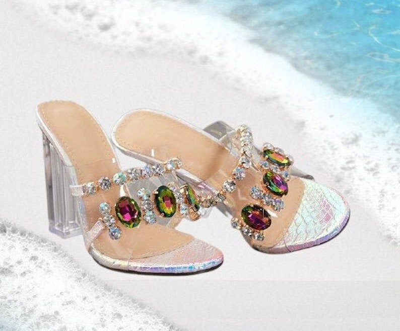 Clear Crystal Heels - Etsy