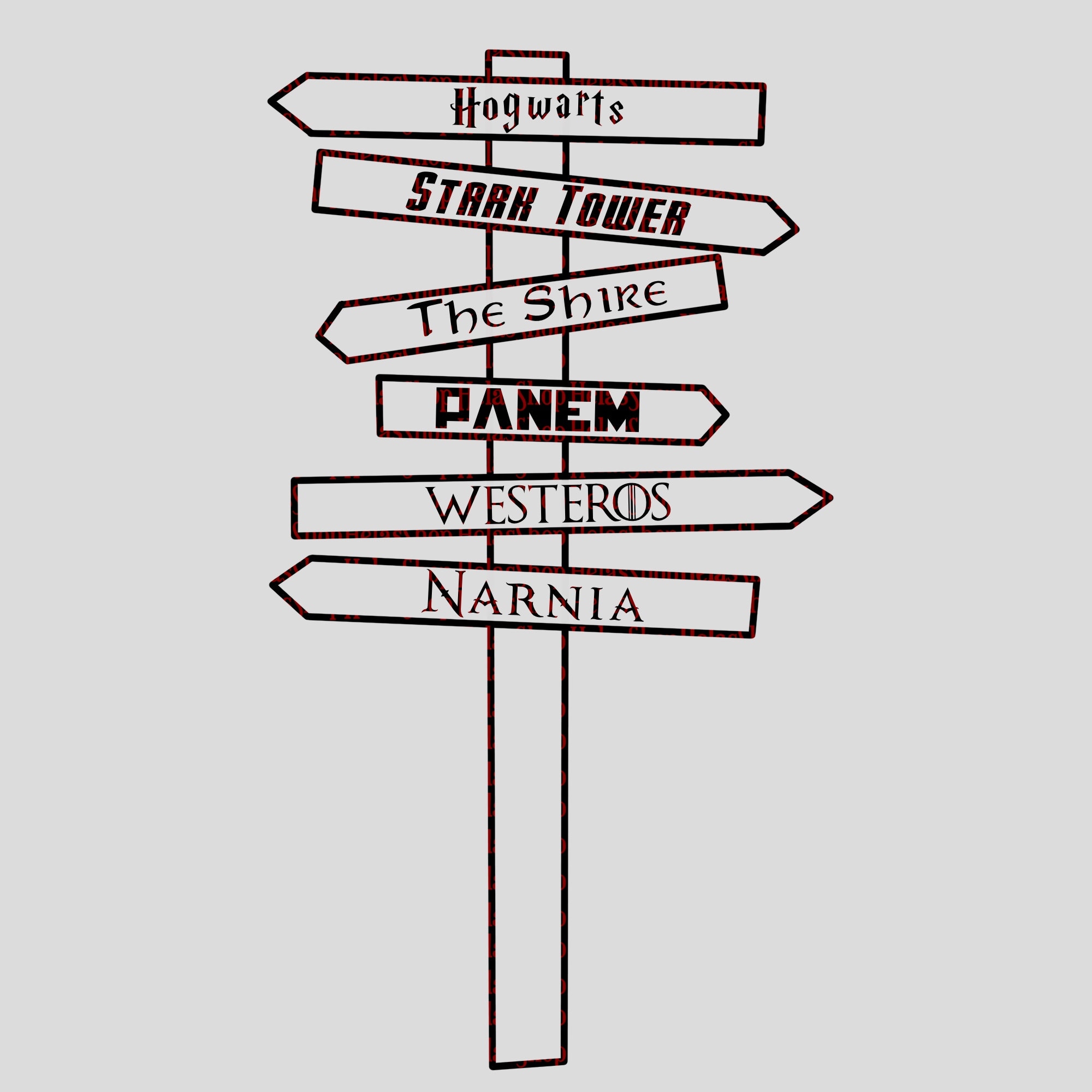 Fantasy World Svg / Westeros Svg / Hogwarts Svg/ Stark Svg / the Shire ...