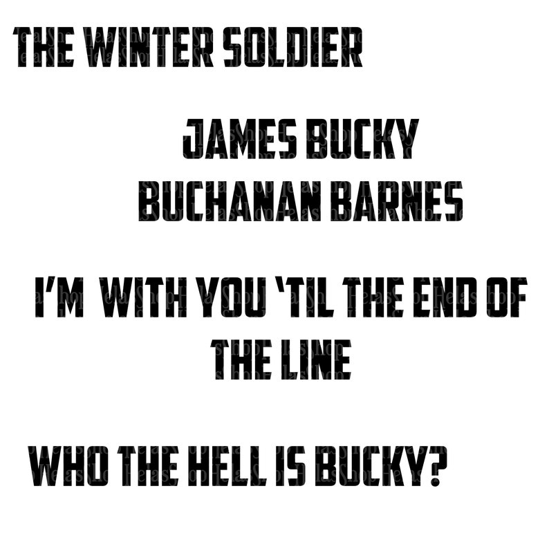 Bucky Barnes SVG Bucky Barnes Art Bucky Barnes Decal | Etsy