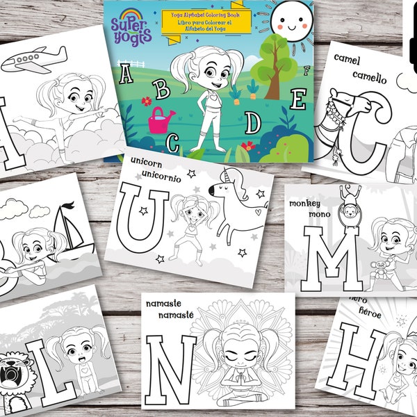 Spanish Alphabet Coloring Book Libro Para Colorear El Alfabeto - Etsy UK