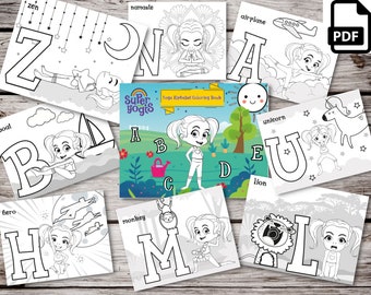 Downloadable Super Yogis Yoga Alphabet Deck and Coloring Cards - Etsy