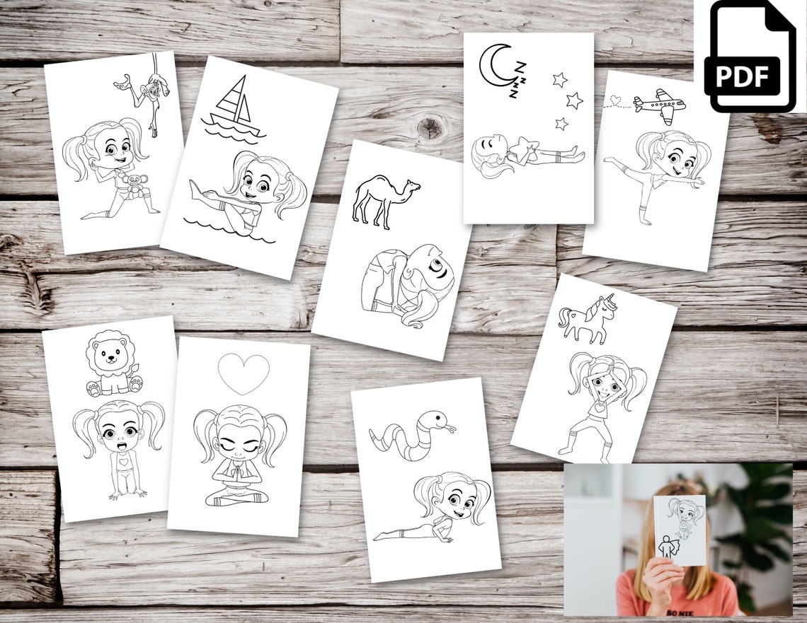 Downloadable Super Yogis Yoga Alphabet Deck and Coloring Cards - Etsy