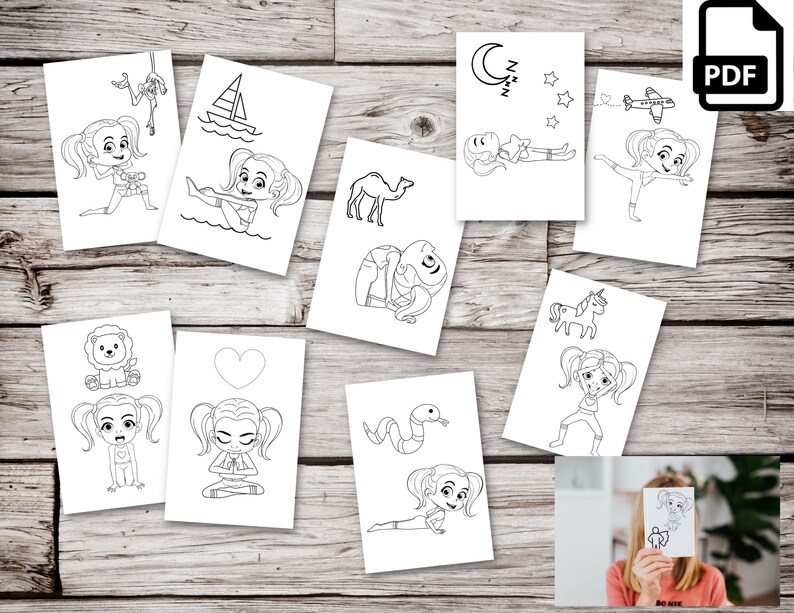 Downloadable Super Yogis Yoga Alphabet Deck and Coloring Cards - Etsy