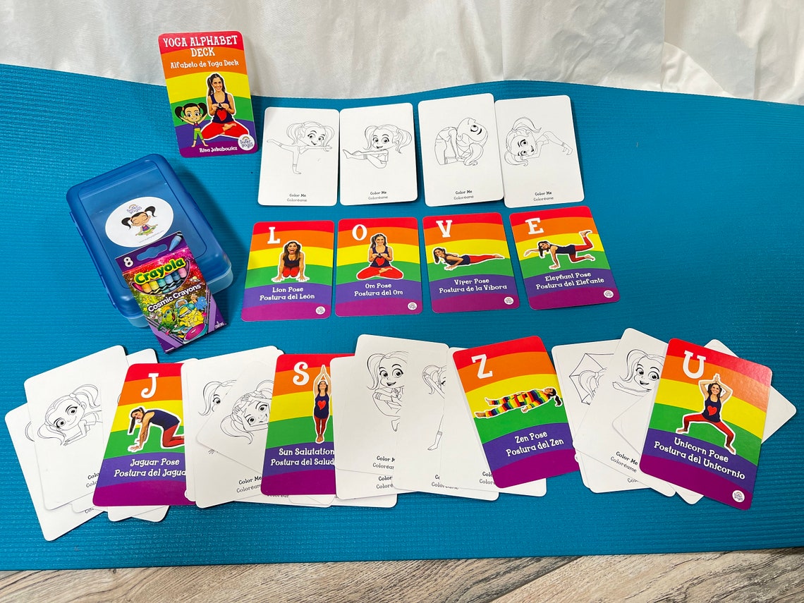 Super Yogis Yoga Alphabet Card Deck - Etsy