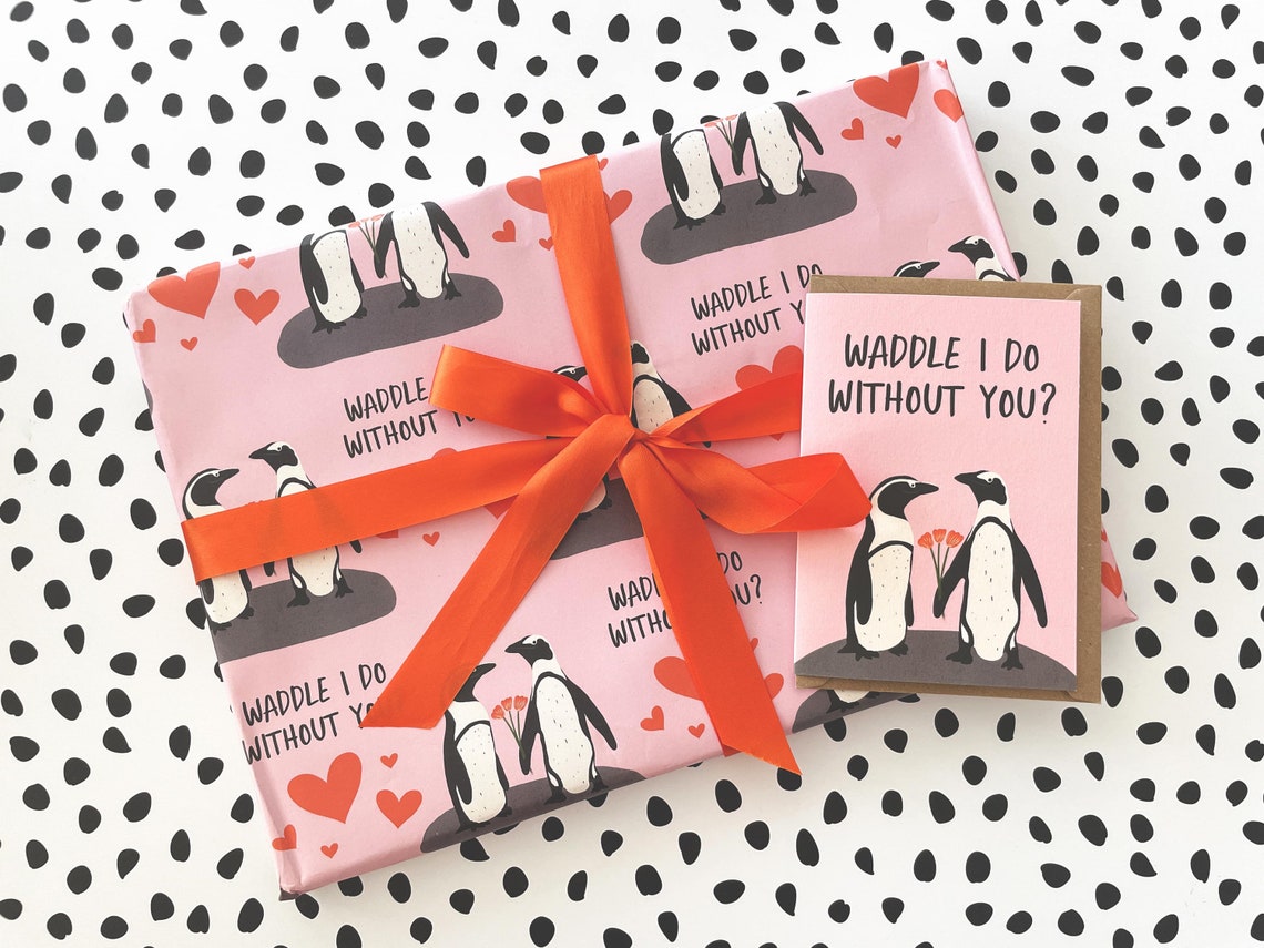 Penguin Anniversary Card | Funny Love Pun for Couples - Etsy