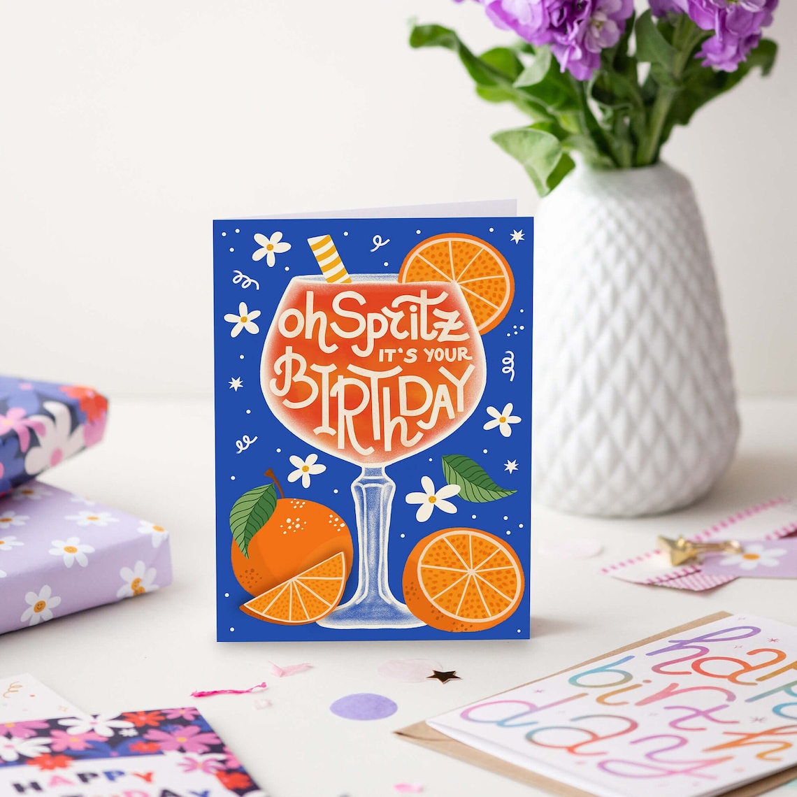 Aperol Spritz Cocktail Birthday Card for Her | Oh Spritz It's Your ...