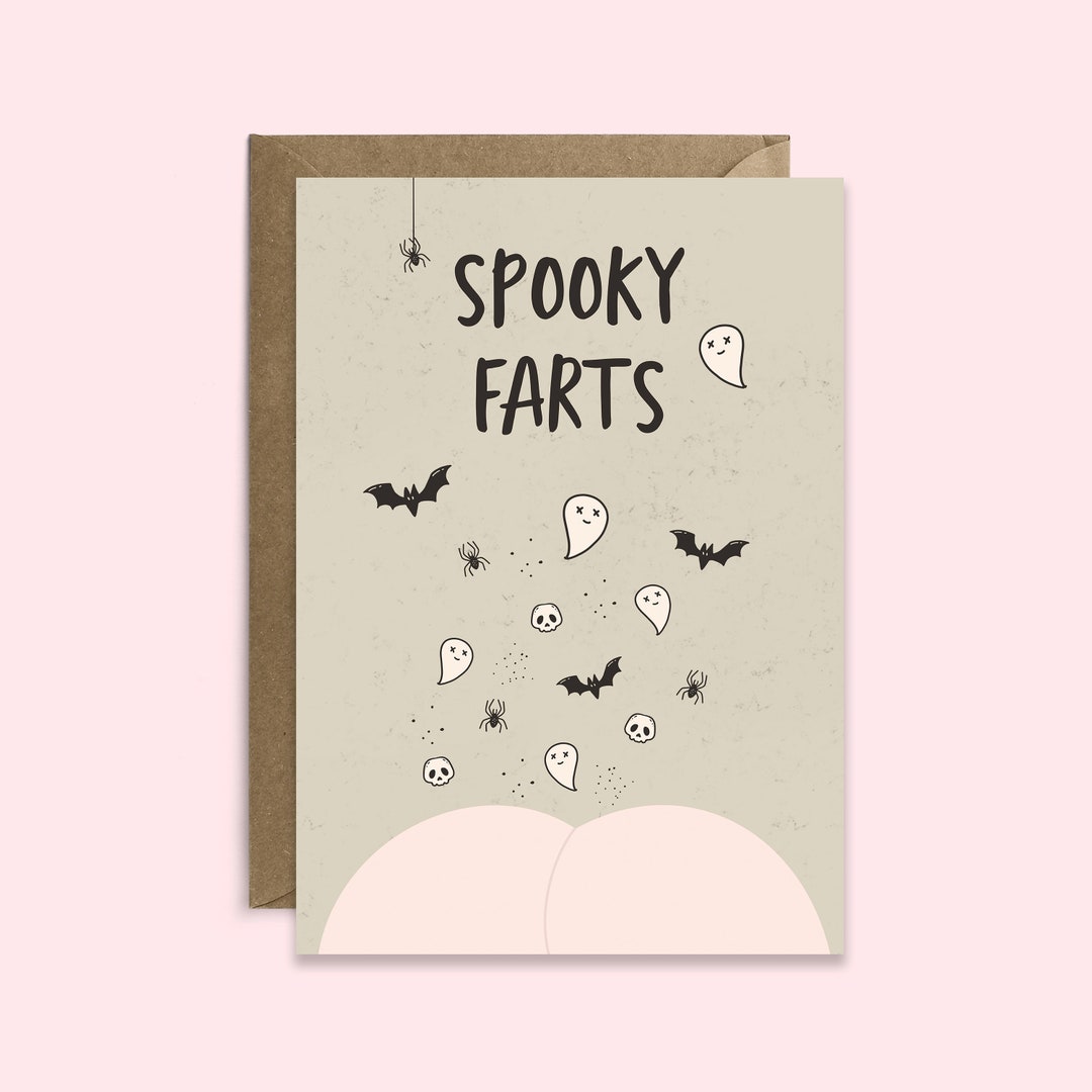 Funny Halloween Card Spooky Farts | Halloween Birthday Card | Rude ...