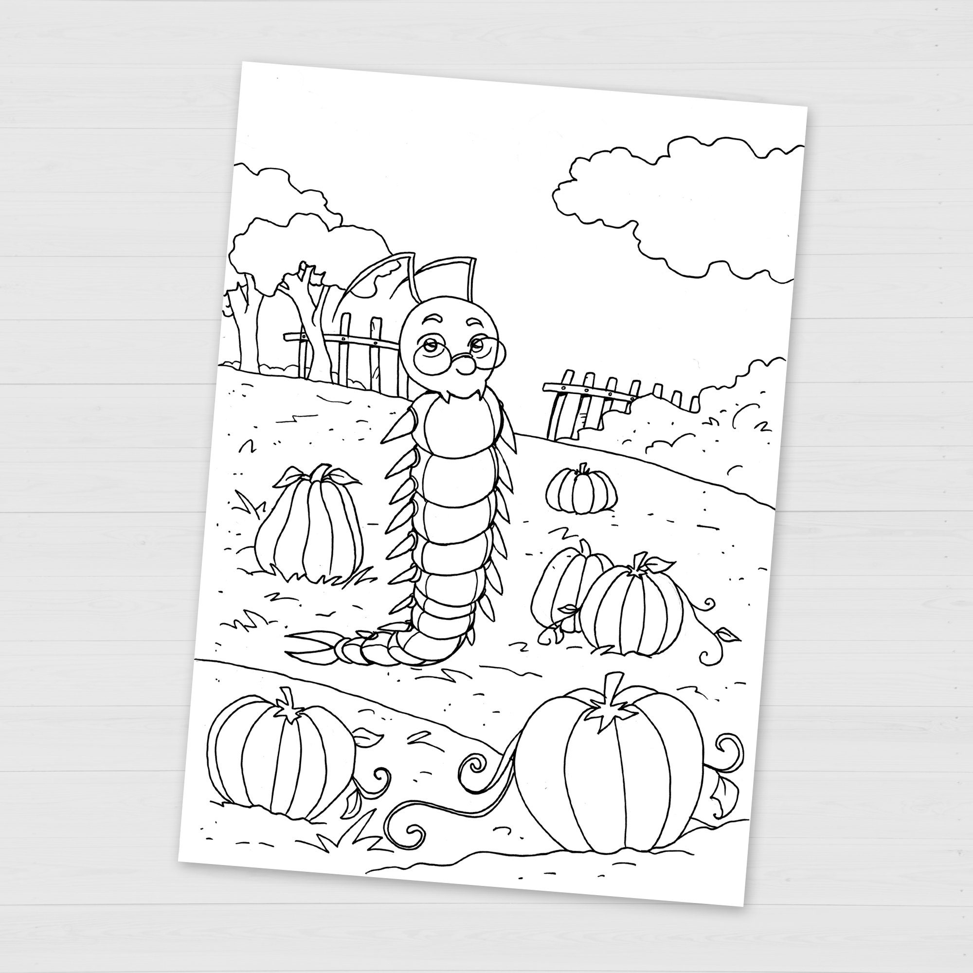 Colour in Centipede Printable for Children Fun and Easy Kids - Etsy ...