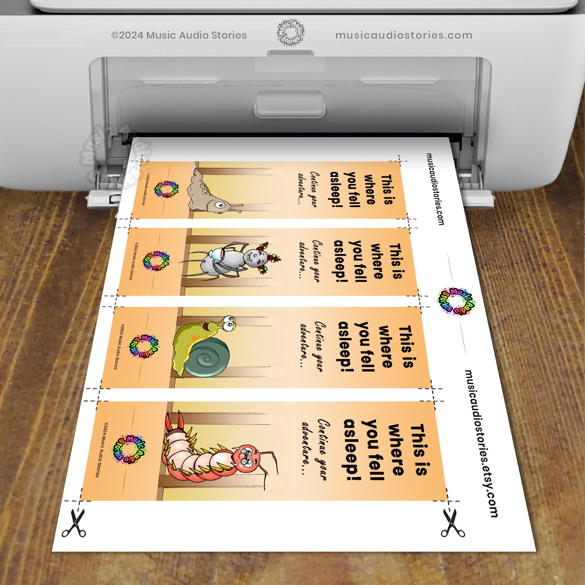 4 Printable Bookmarks | Doubled-sided Digital JPG Download Bookmark Set ...