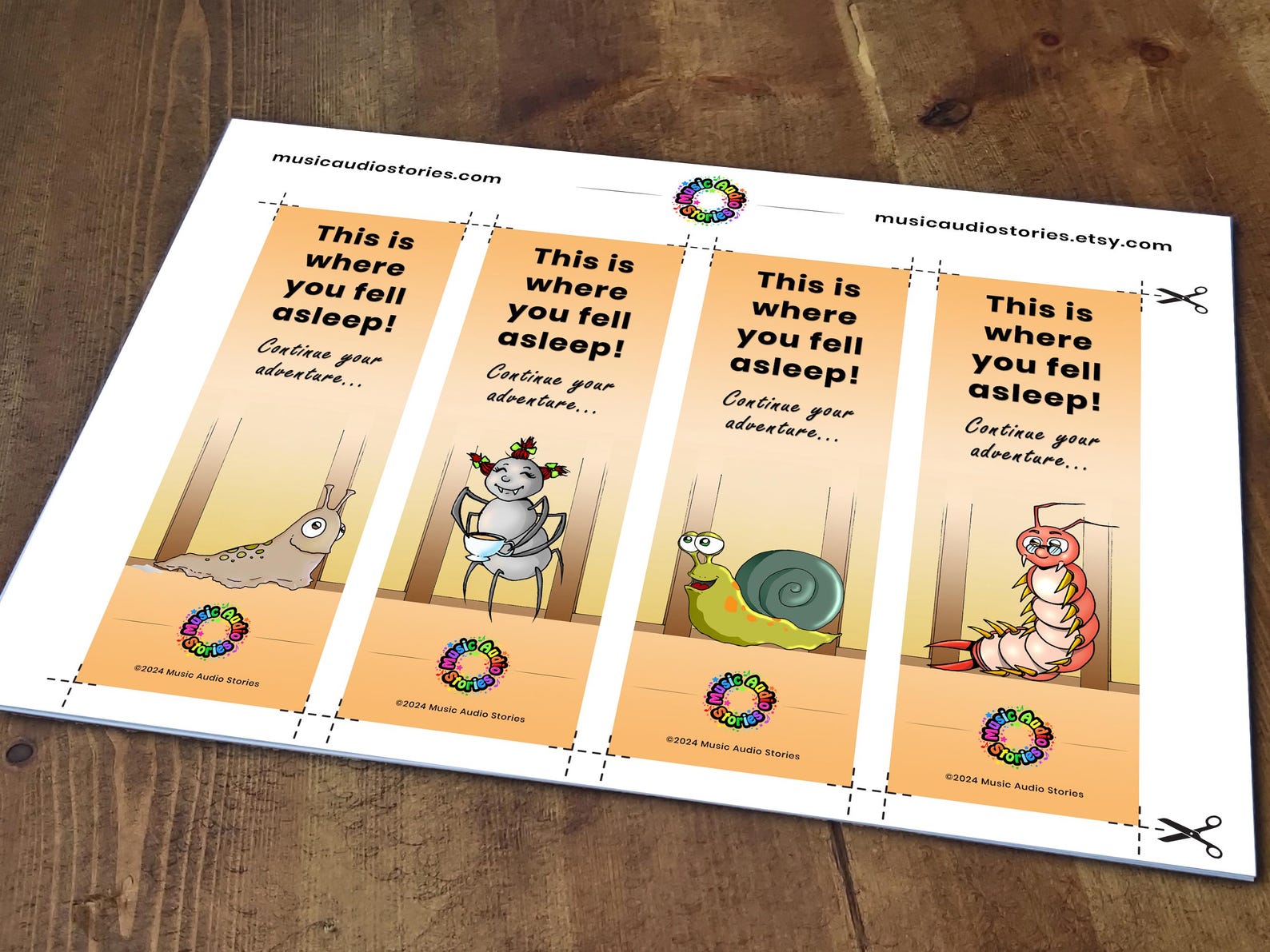 4 Printable Bookmarks | Doubled-sided Digital JPG Download Bookmark Set ...
