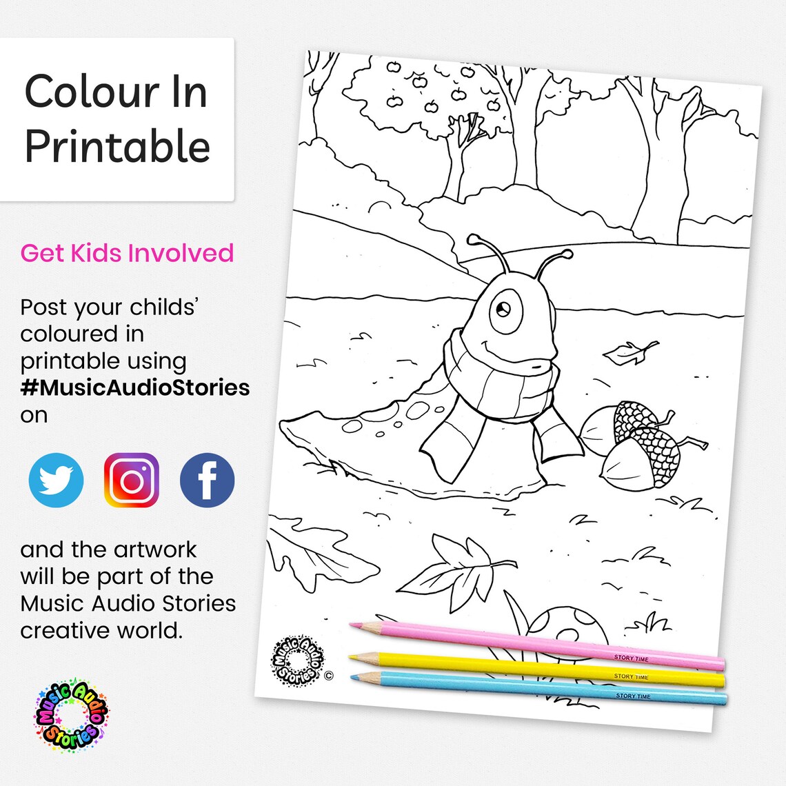 Autumn Slug Colouring Page: Fun Kids Art Activity (A4 Printable) - Etsy