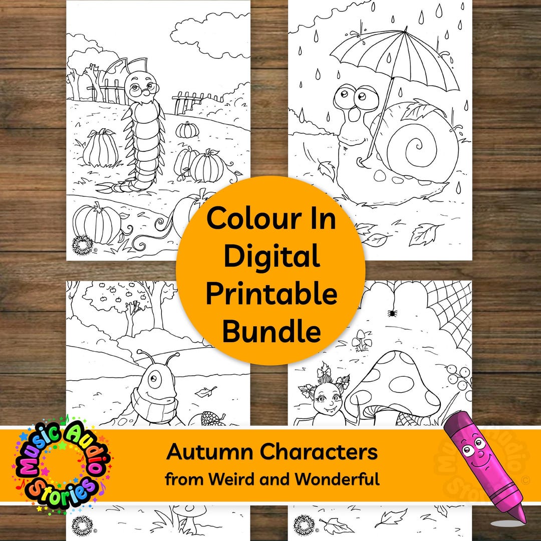 Autumn Colouring Pages for Kids | Character Bundle + 1 Free Page ...