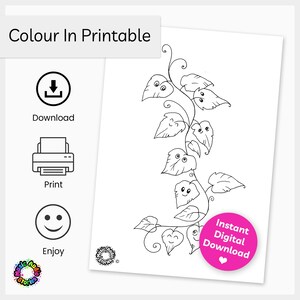 Ivy Flower Colouring Page: Fun Kids Art Activity (A4 Printable) - Etsy