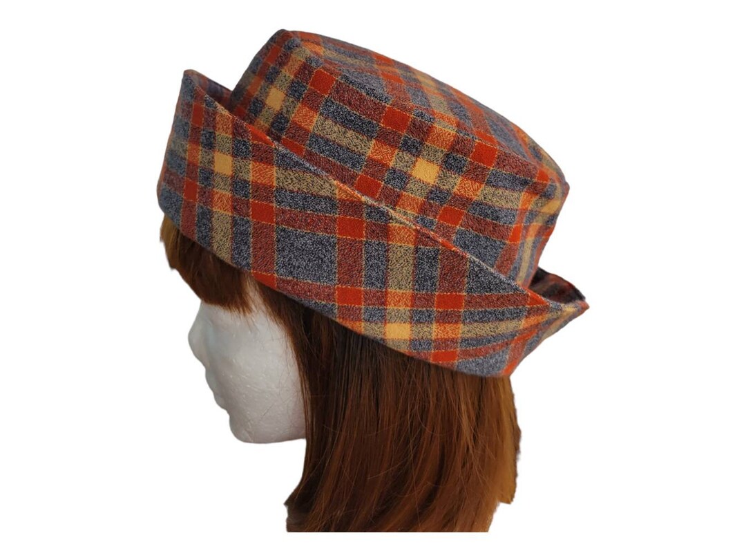 Roll Brim Hat/bucket Hat/ Hat for Women/multi Color Plaid Hat/ All ...
