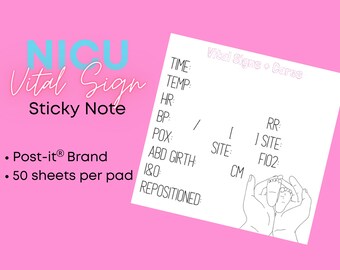 Vital Sign Sticky Pad - Etsy