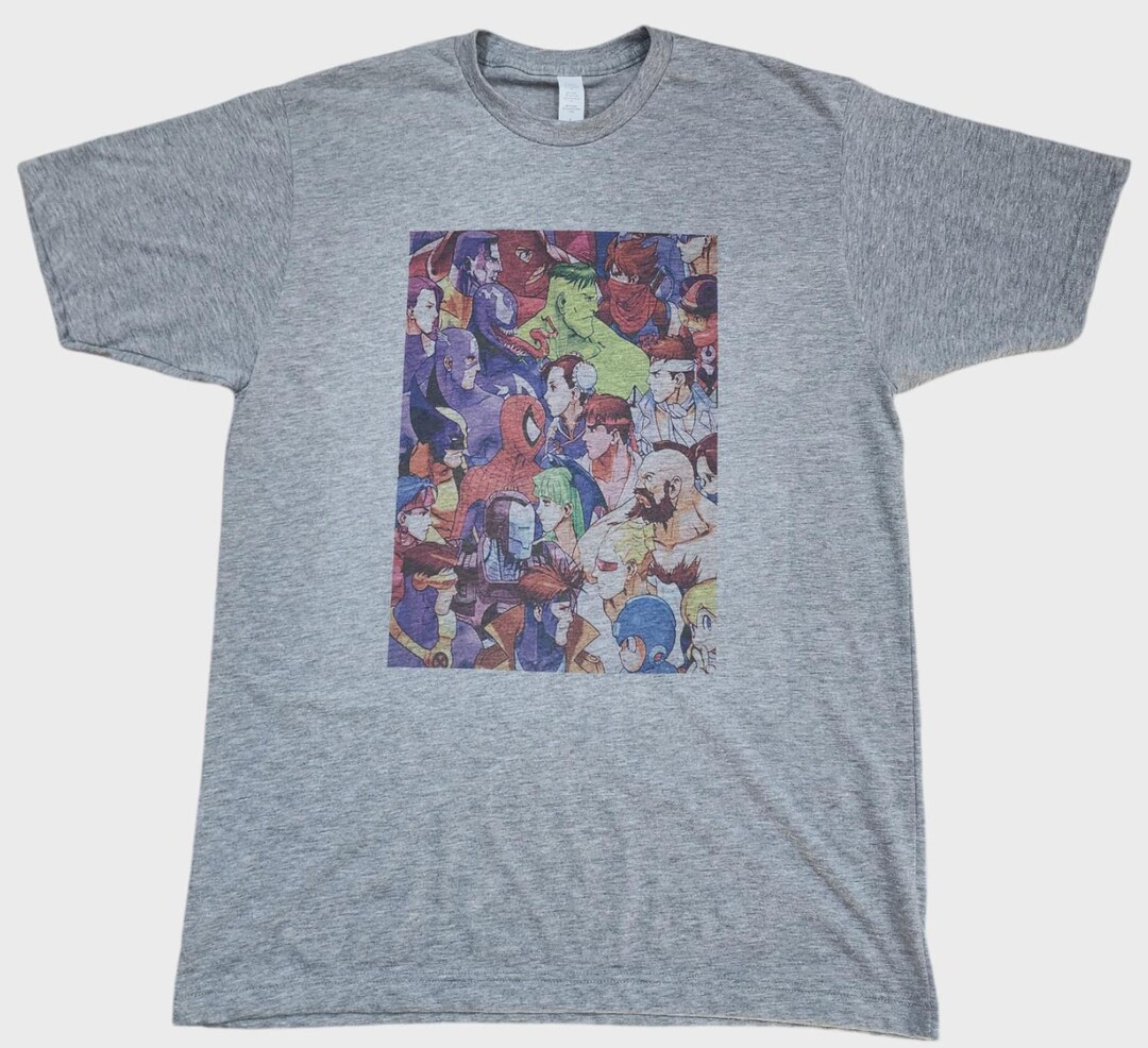 Marvel VS Capcom Arcade Men's T-shirts Vintage Gray - Etsy