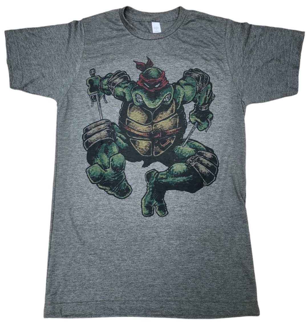Teenage Mutant Ninja Turtles 1984 Raphael T-shirt S-3x Men's Military ...