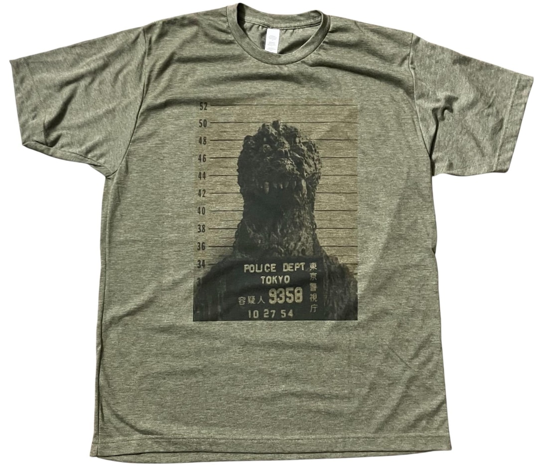 NEW Godzilla Mugshot Vintage T-shirt S-3XL Vintage Soft Color Style - Etsy