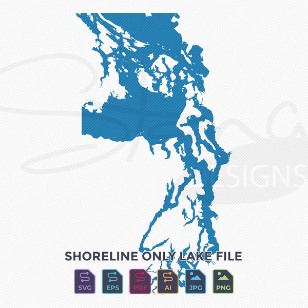 Puget Sound Map Svg - Etsy