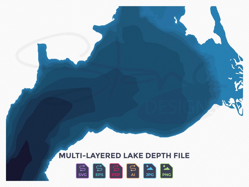 Lake Pend Oreille ID Topographical Map Print Ready Wall - Etsy