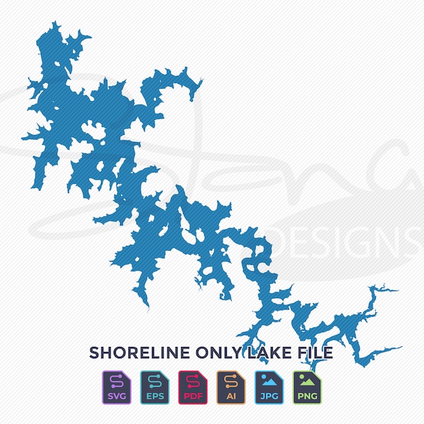 Map of Lake Percy Priest Lake - Etsy