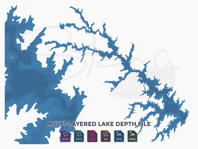 Lake Anna VA 19x11 Topographical Map Print Ready Wall Decor Multiple ...