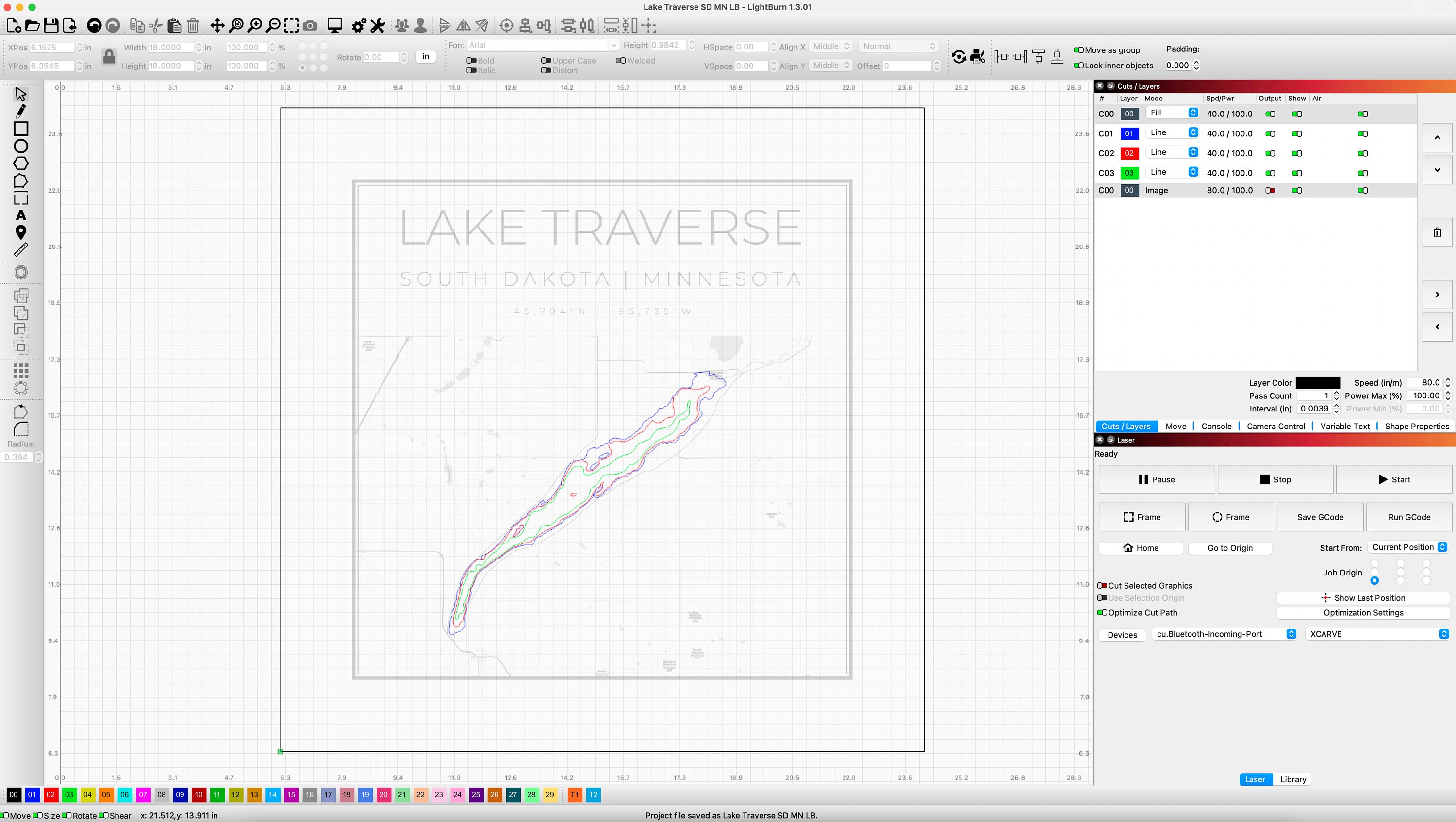 Lake Traverse SD MN Topographical Map | Print Ready Wall Decor ...