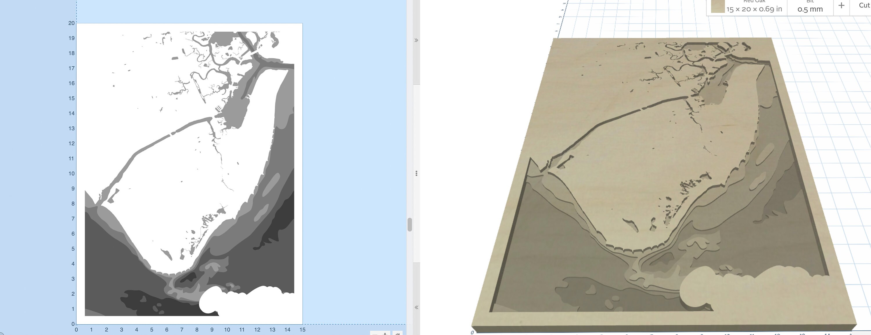 Cape May NJ 15x20 Topographical Map Print Ready Wall Decor Multiple ...