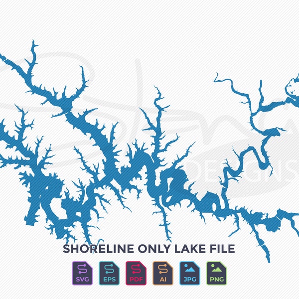 Tims Ford Lake Map - Etsy