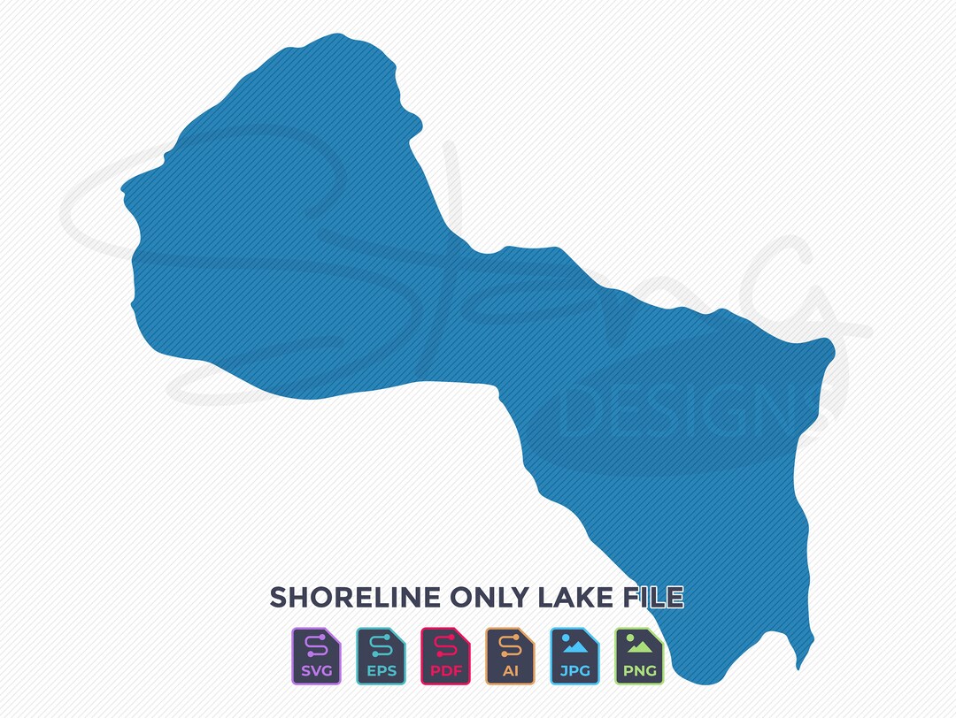 Back Lake NH Shoreline Only Map | Single Layer | Svg Pdf Ai Eps Png Jpg ...