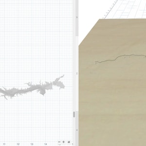 Lake Sakakawea ND Topographical Map | Print Ready Wall Decor | Multiple ...