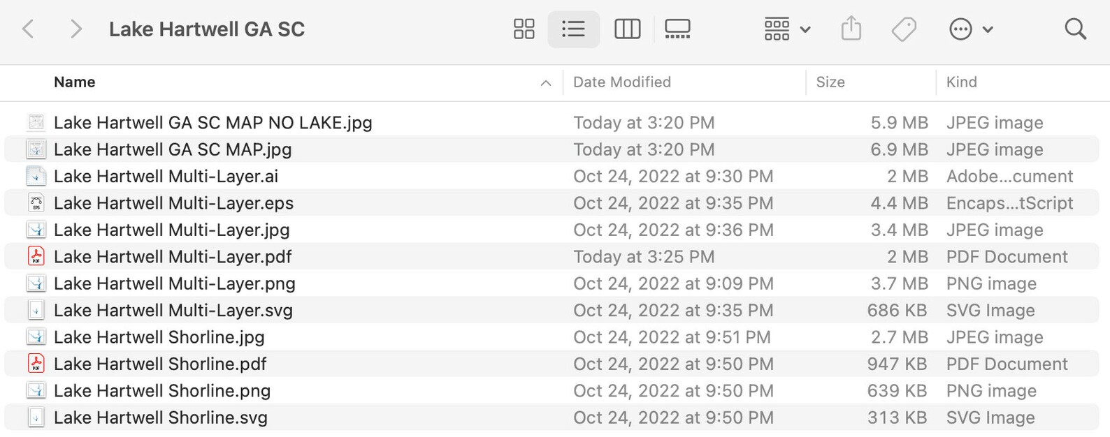 Lake Hartwell GA SC Topographical Map Print Ready Wall Decor - Etsy